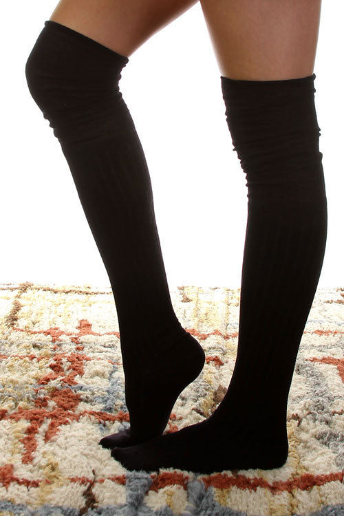 Over the Knee Slouchy Socks: Multiple Colors – privityboutique